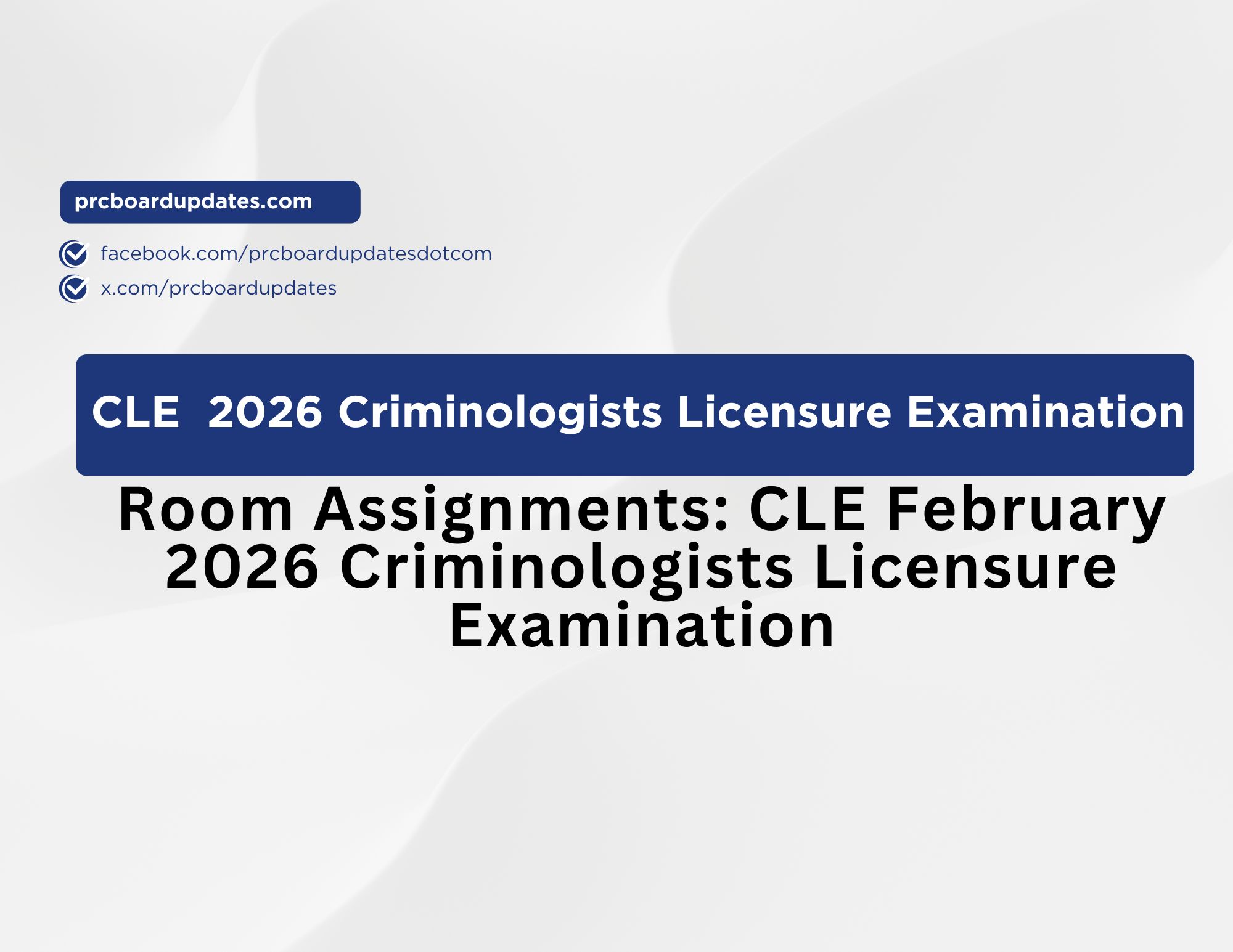 Room Assignments: CLE February 2026 Criminologists Licensure ...