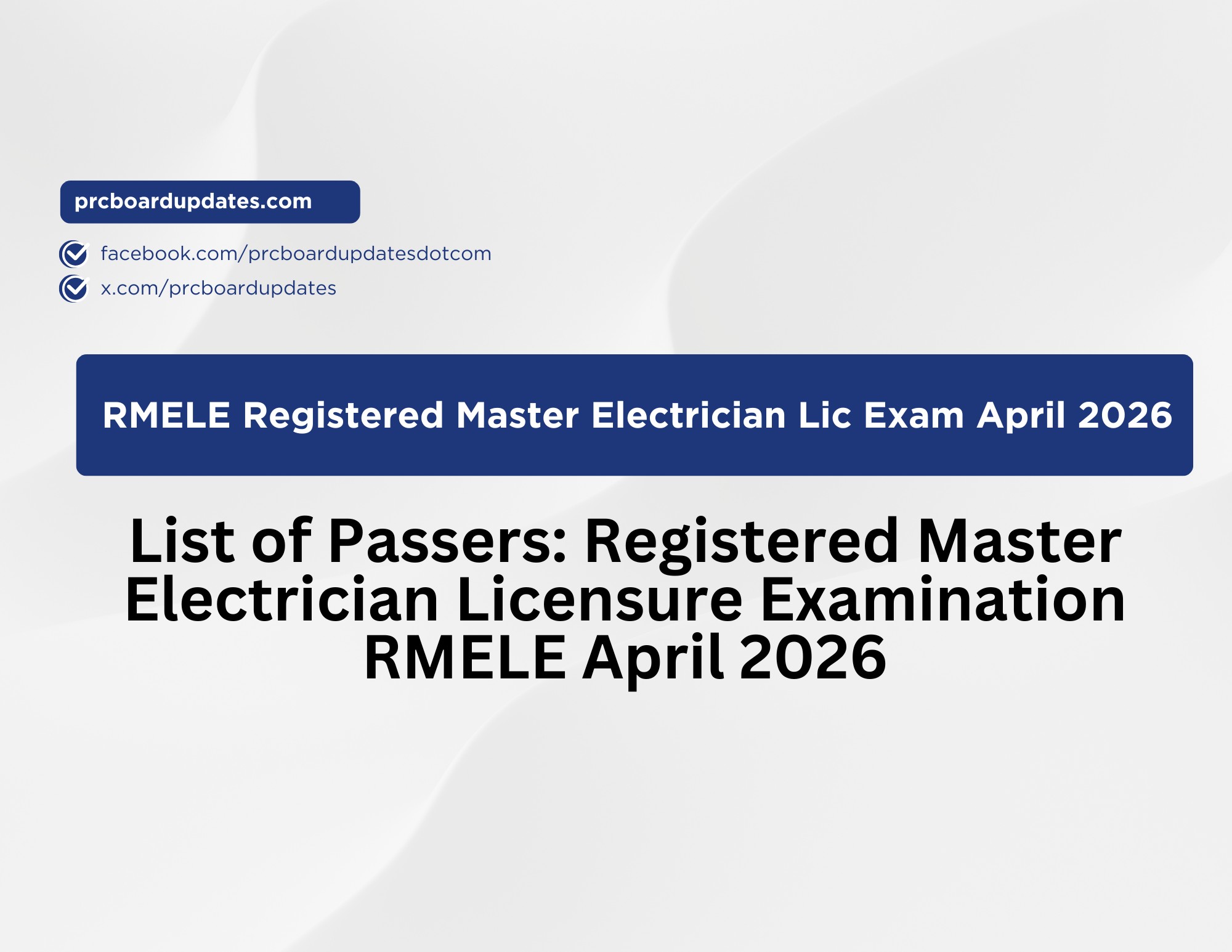 List of Passers: Registered Master Electrician Licensure Examination ...